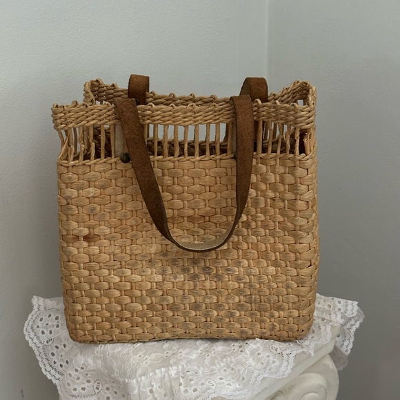 Bags | Vintage Woven Straw Purse | Poshmark